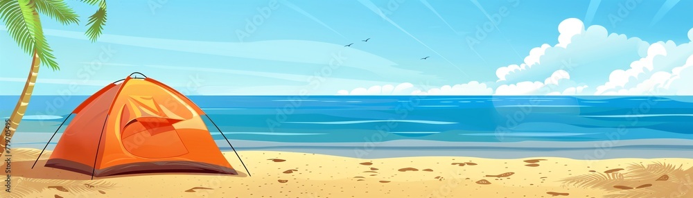 Beach tent clipart providing shelter from the sun Stock Illustration ...