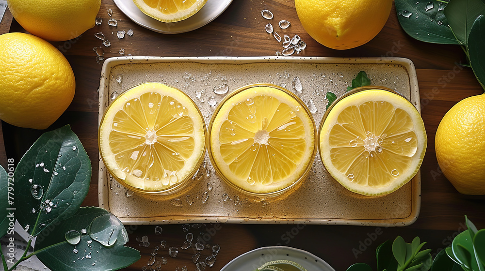 Delight in the soothing aroma of watercolor tea infused with lemon ...