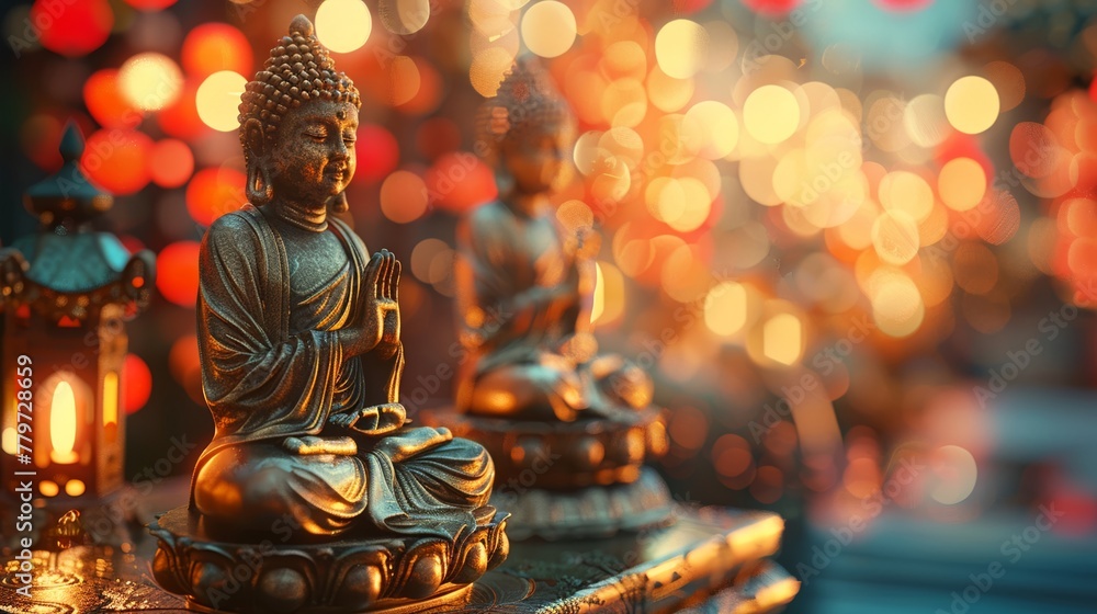 Lifestyle images centered on cultural themes, with a bokeh background ...