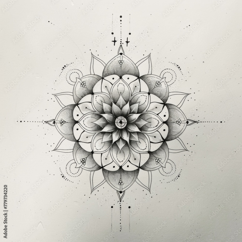 Symmetrical mandala or kaleidoscopic design using angular forms tattoo ...