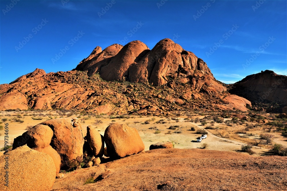 Spitzkoppe, "Matterhorn of Namibia" - a group of bald granite peaks ...
