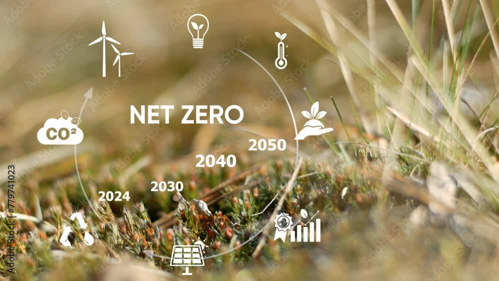 Net zero emissions , carbon neutral concept. Net zero greenhouse gas emissions target 2050 ...