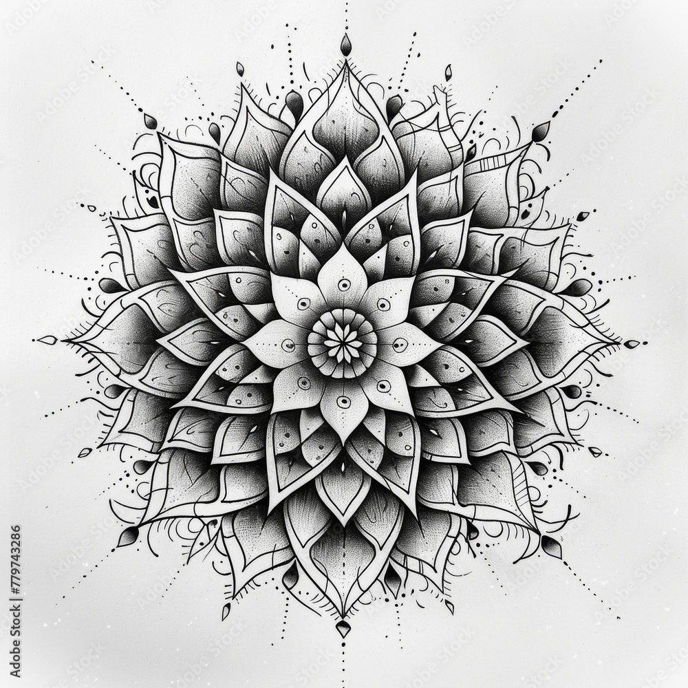 Symmetrical mandala or kaleidoscopic design using angular forms tattoo ...
