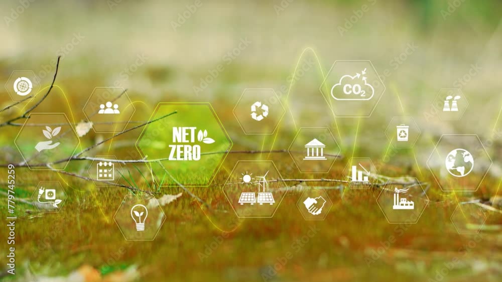 Net zero emissions , carbon neutral concept. Net zero greenhouse gas ...