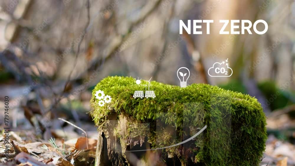 Net zero emission , carbon neutral concept. Net zero greenhouse gas ...