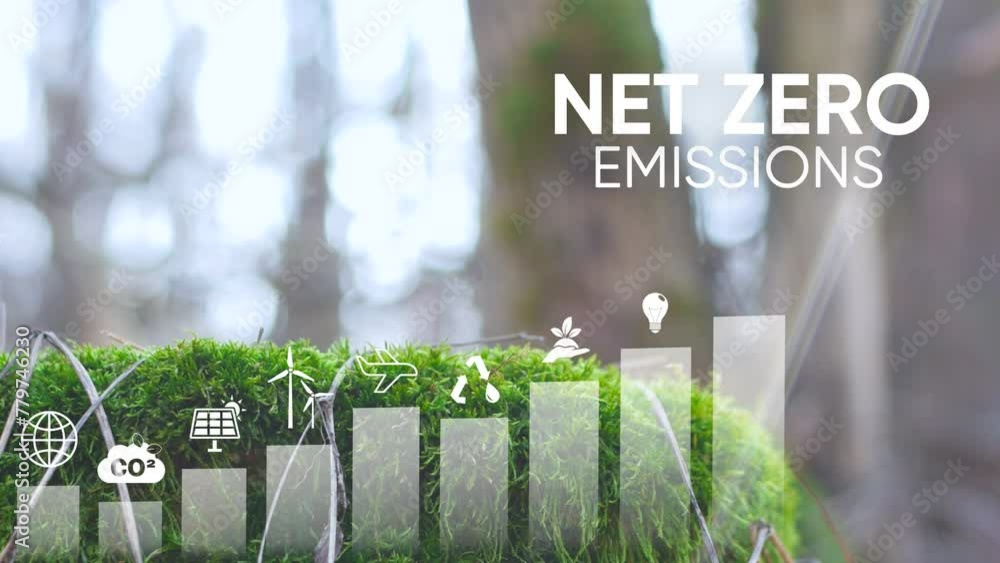 Net zero emission , carbon neutral concept. Net zero greenhouse gas ...