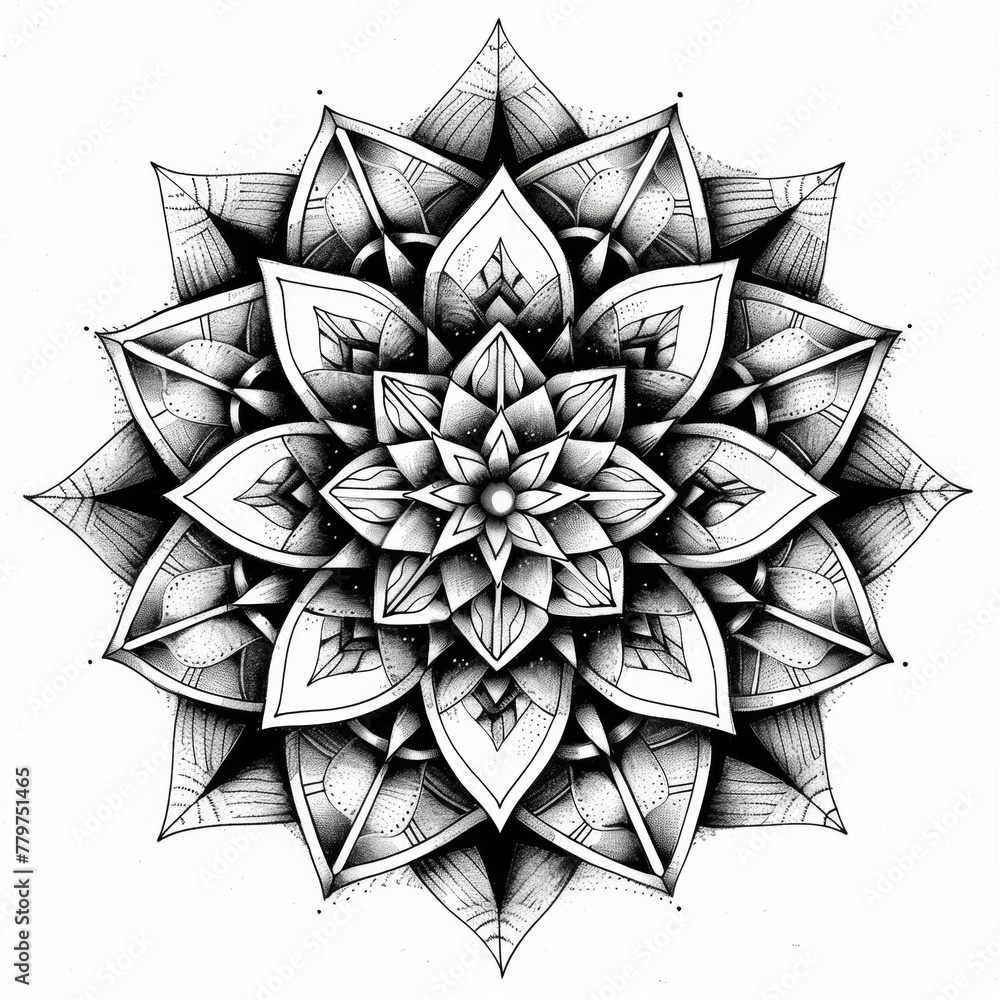 Symmetrical mandala or kaleidoscopic design using angular forms tattoo ...