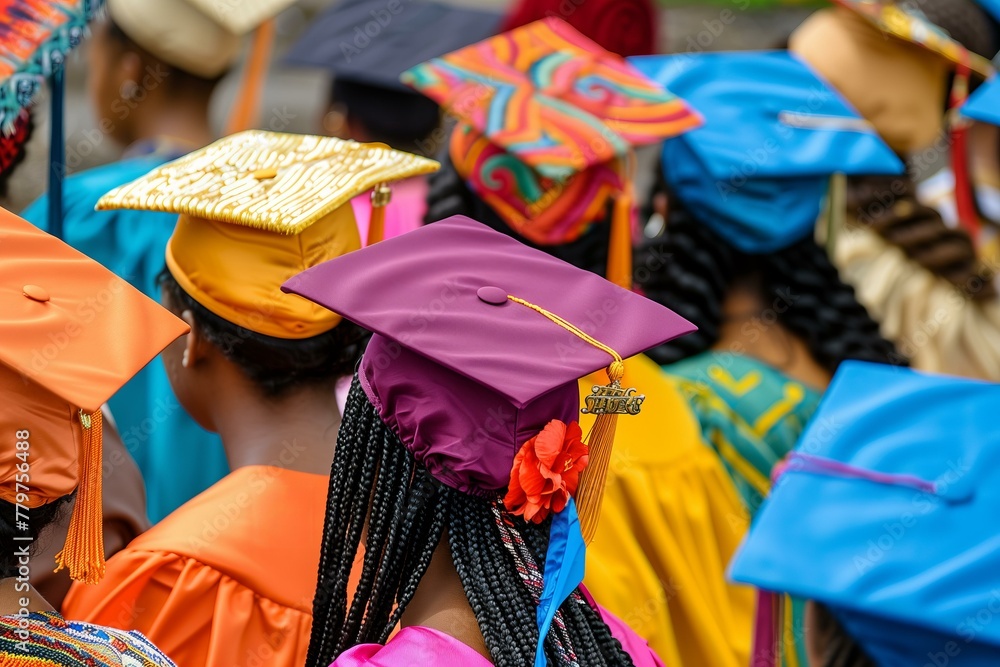 Multi cultural graduation ceremony, reflecting the trend towards ...