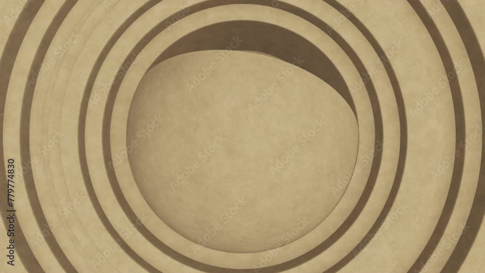 Realistic looping 3D animation of the spinning textured recycled carton ...