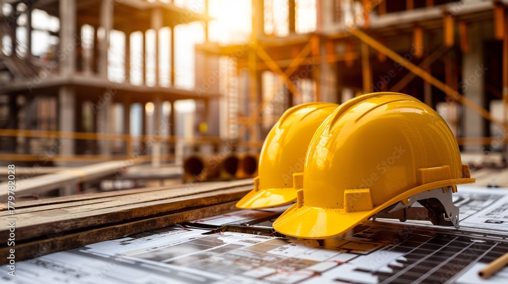 Construction project under the watchful eye of an experienced engineer ...