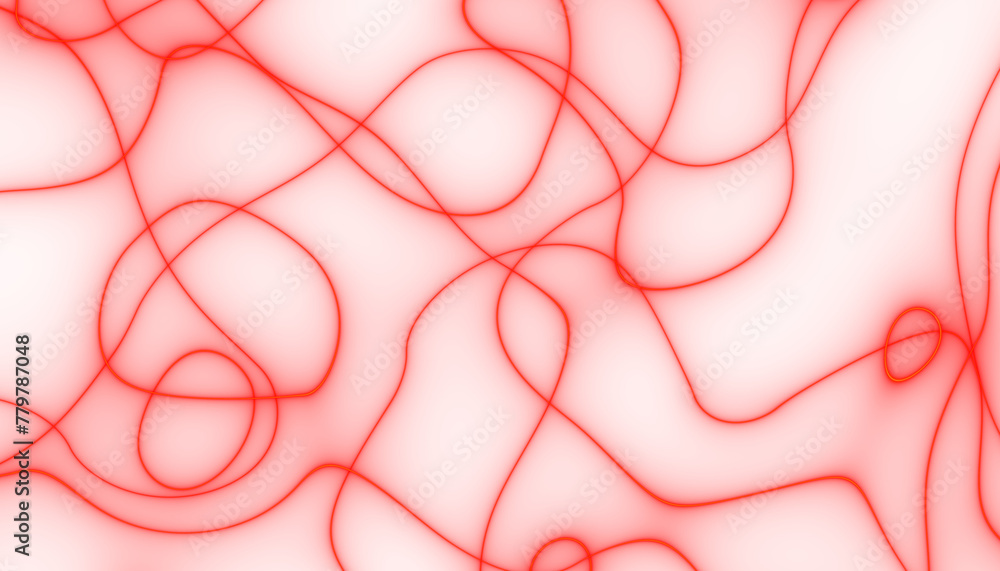 Wave red lines background. Flowing curved smoke lines. Template for ...
