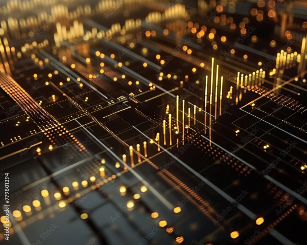 Utilize a sleek and modern aesthetic in your 3D animation of a graph ...