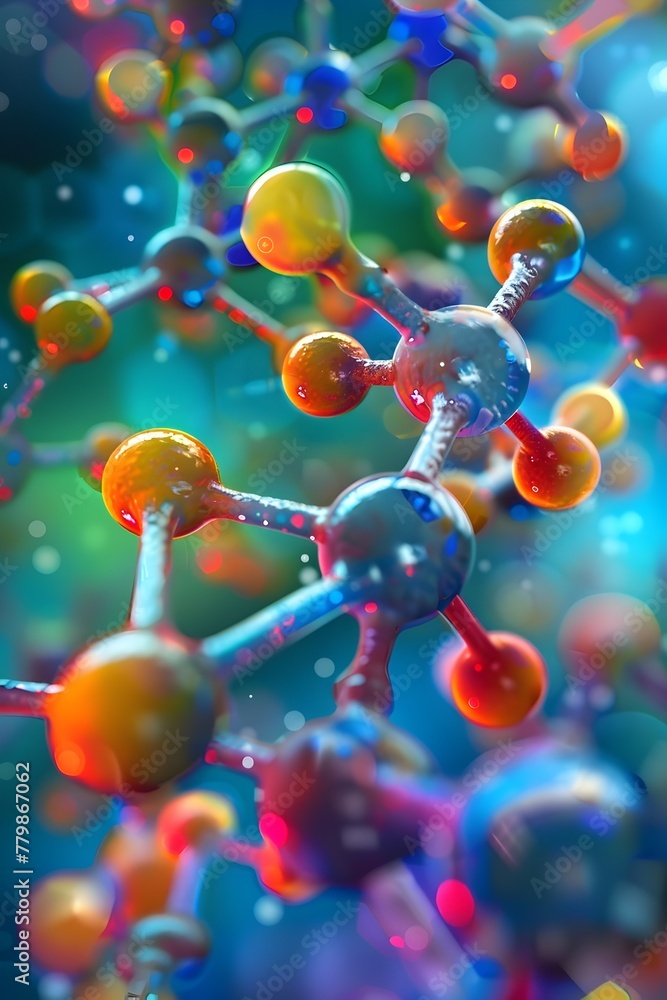 HbA1c Molecule's Atomic Structure Unveiled in Vibrant 3D Visualization ...