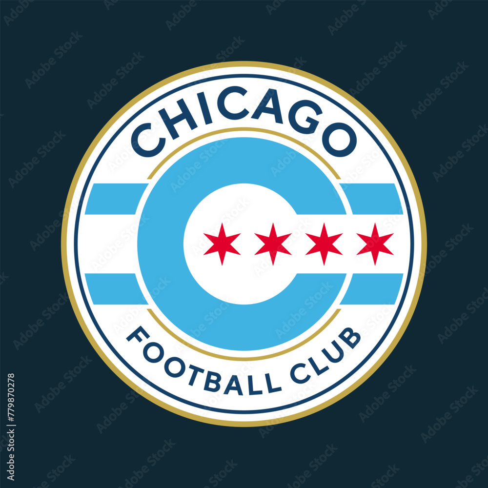 Chicago, Illinois football logo, USA. Elegant soccer logo. Elegant ...