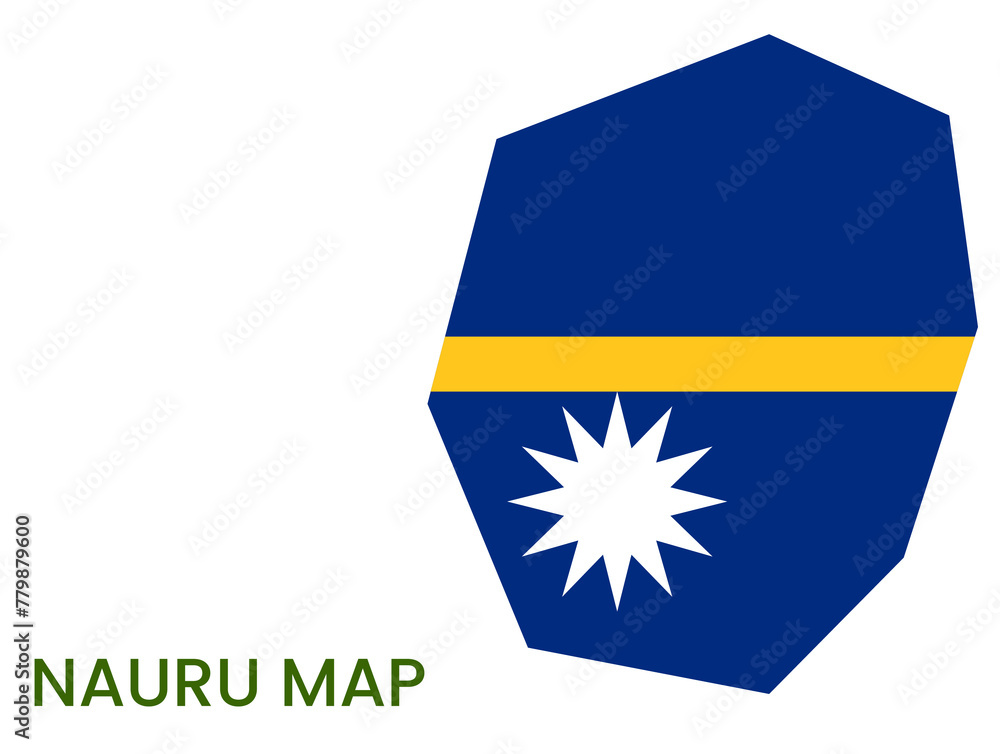High detailed map of Nauru. Outline map of Nauru. Oceania Stock ...