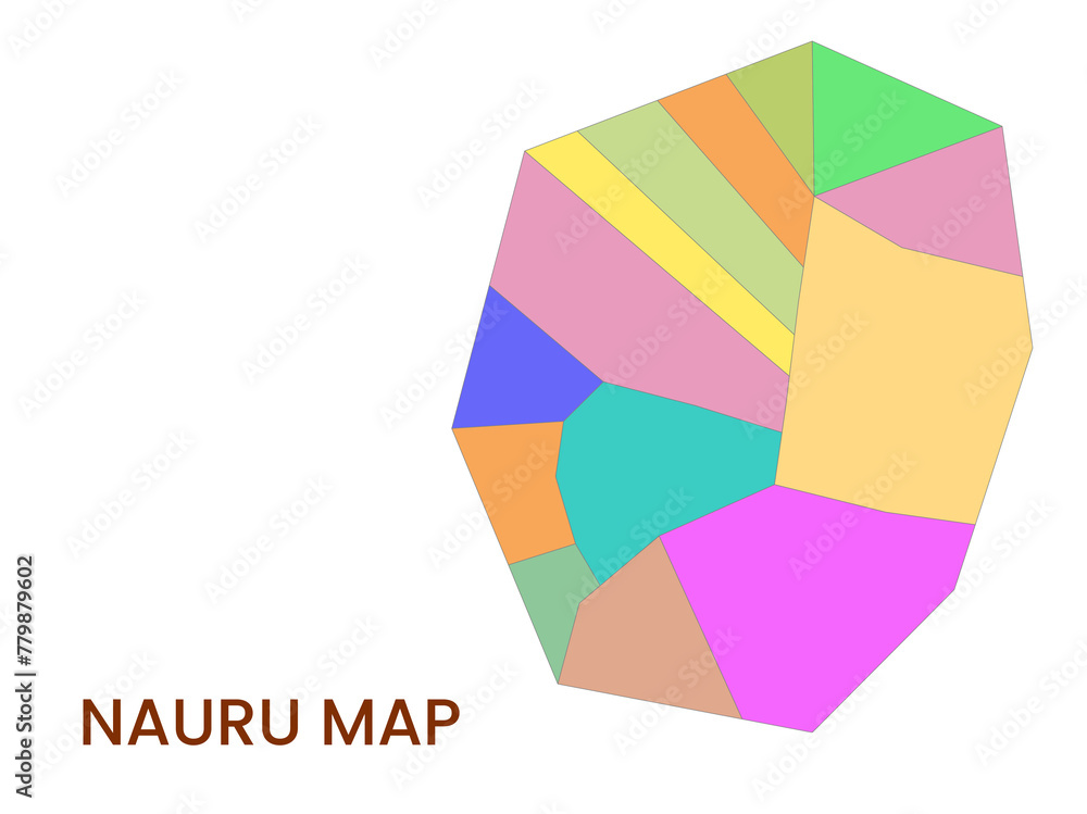 High detailed map of Nauru. Outline map of Nauru. Oceania Stock ...