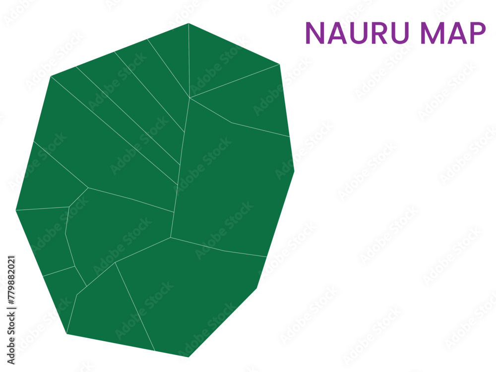 High detailed map of Nauru. Outline map of Nauru. Oceania Stock Vector ...