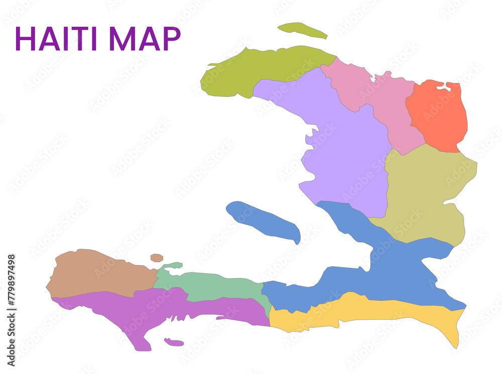 Ilustração do Stock: High detailed map of Haiti. Outline map of Haiti ...