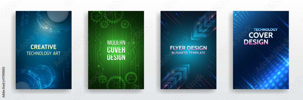 Modern technology design for posters. Futuristic background for flyer ...