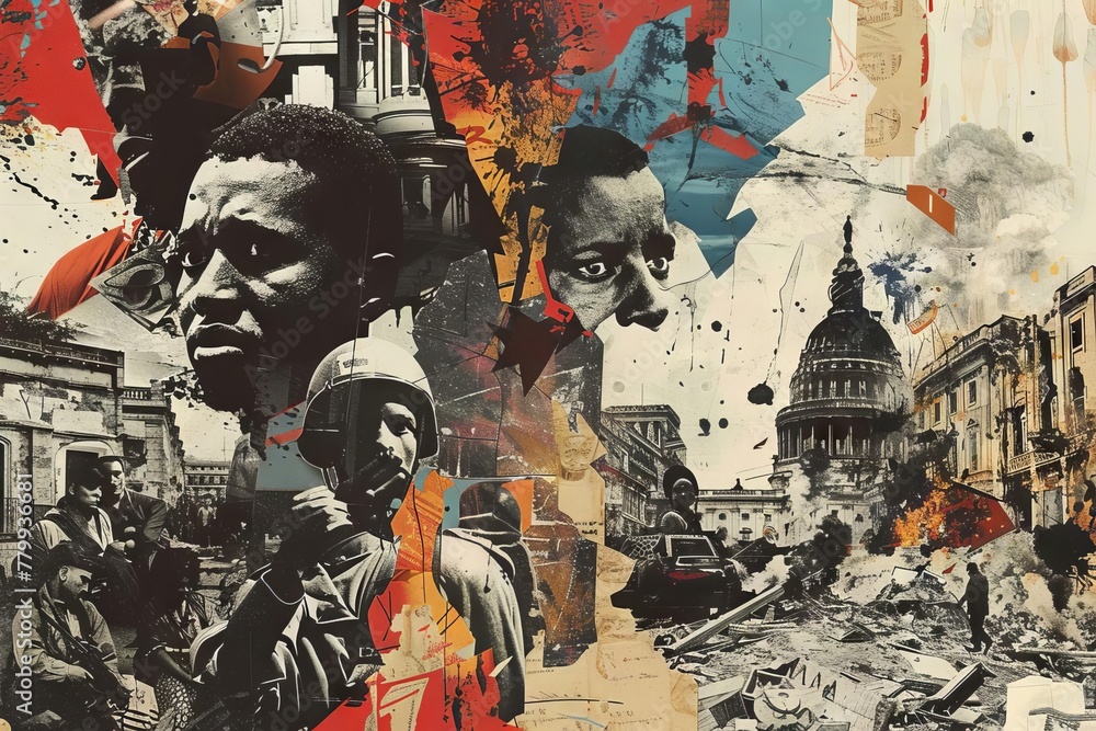 Powerful digital collage illustrating the devastating impact of ...