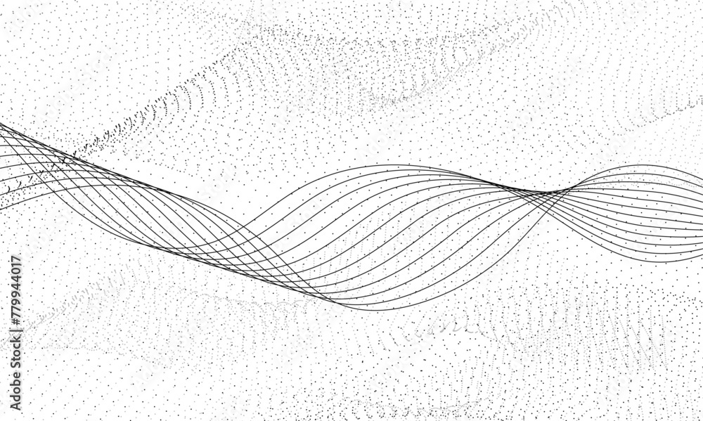 Technology and business wave lines on transparent background. Vector ...