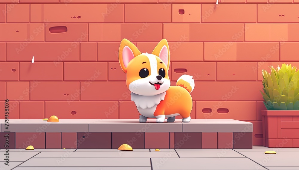 Concept art character of a simple fat cute funny kawaii fluffy cartoon ...