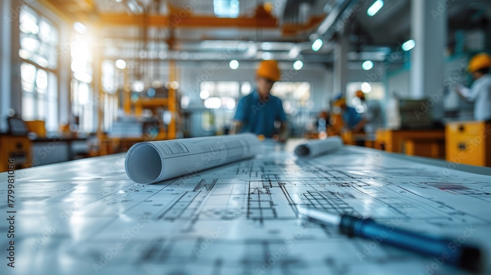 Engineers design blueprints, structural analysis of different types of ...