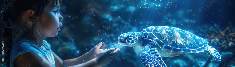 Photograph a child in awe as they use a handheld device to control the ...