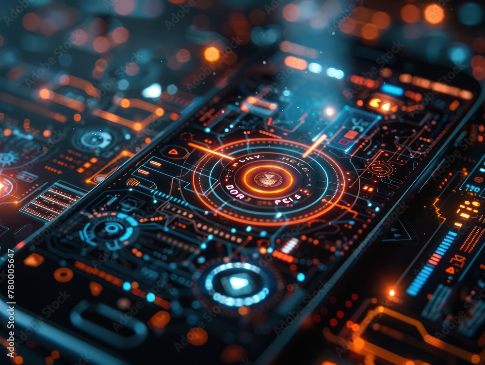 Take a detailed photo of a cybersecurity application on a smartphone ...