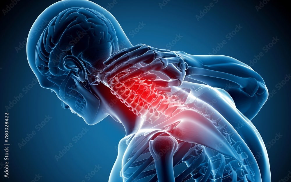 Neck pain, sciatica and scoliosis in the cervical spine, chiropractor ...