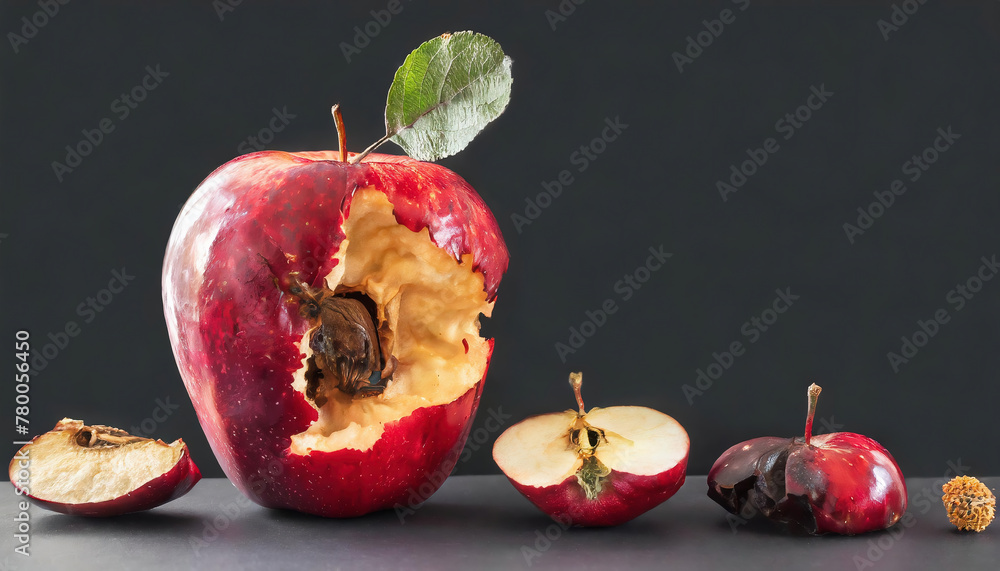 Aging Process of a red apple. Life Cycle Biology Stock Photo | Adobe Stock