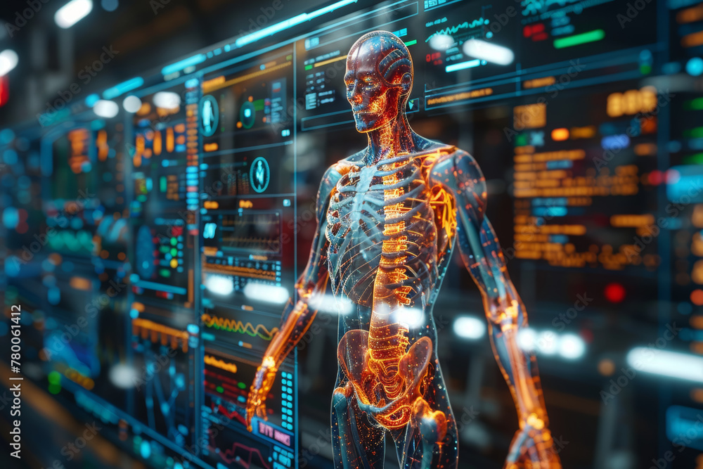 An AI-powered medical diagnostic tool analyzing medical images and ...