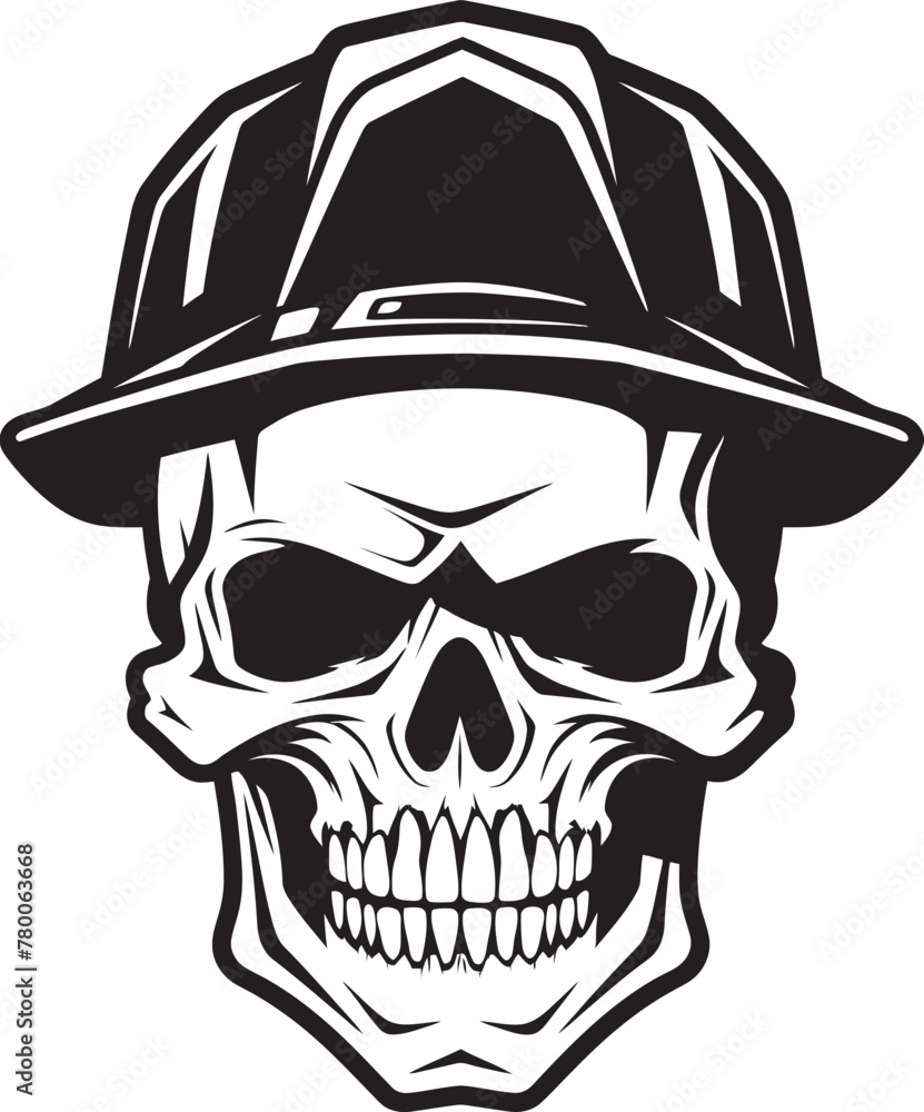 Skull Constructor: Iconic Helmet-Wearing Skull Graphics Hard Hat ...