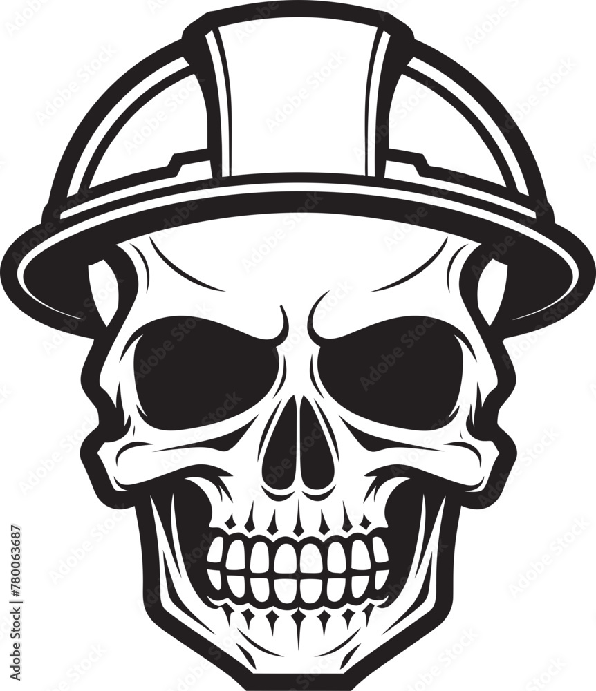 Skull Engineer: Vector Logo Design for Construction Professionals Hard ...