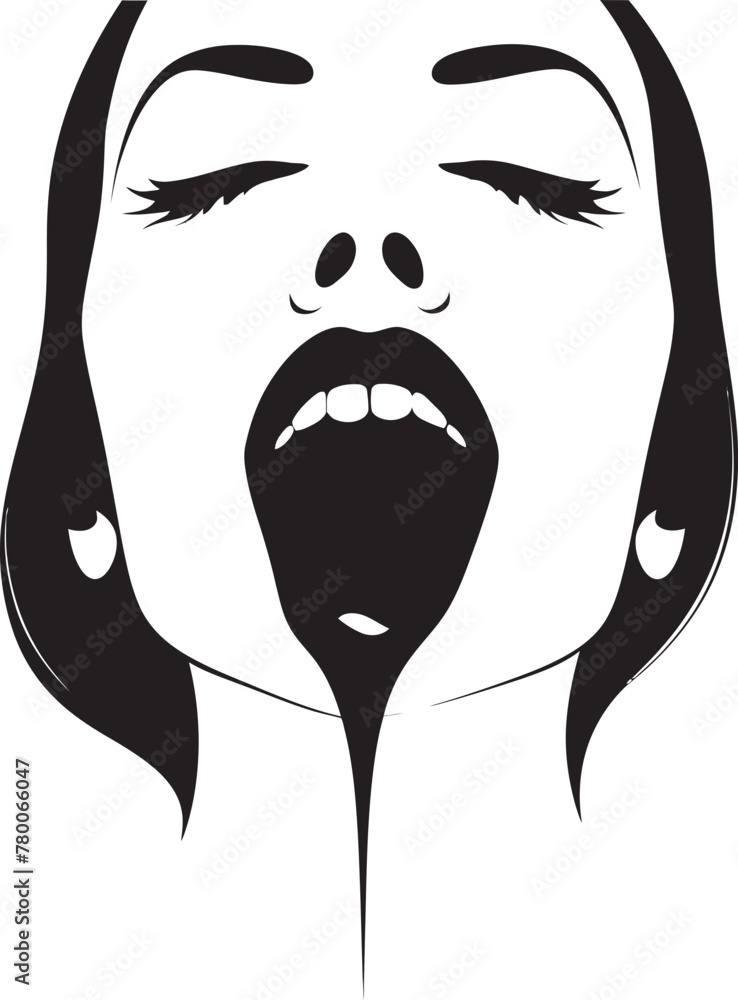 Moonlit Majesty Mistress: Vector Logo of Femme Vampire's Visage Gothic ...