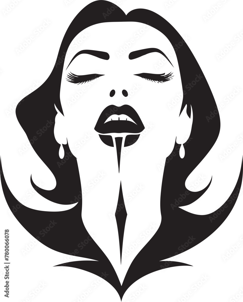Veiled Vixen Vamp: Woman Vampire Face Icon Design Temptress Twilight ...