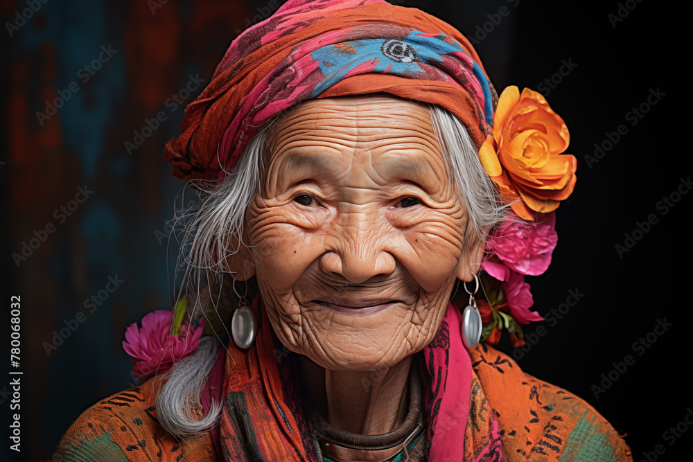 Happy smiling elderly asian women. Asian elderly lady. Elderly Asian ...