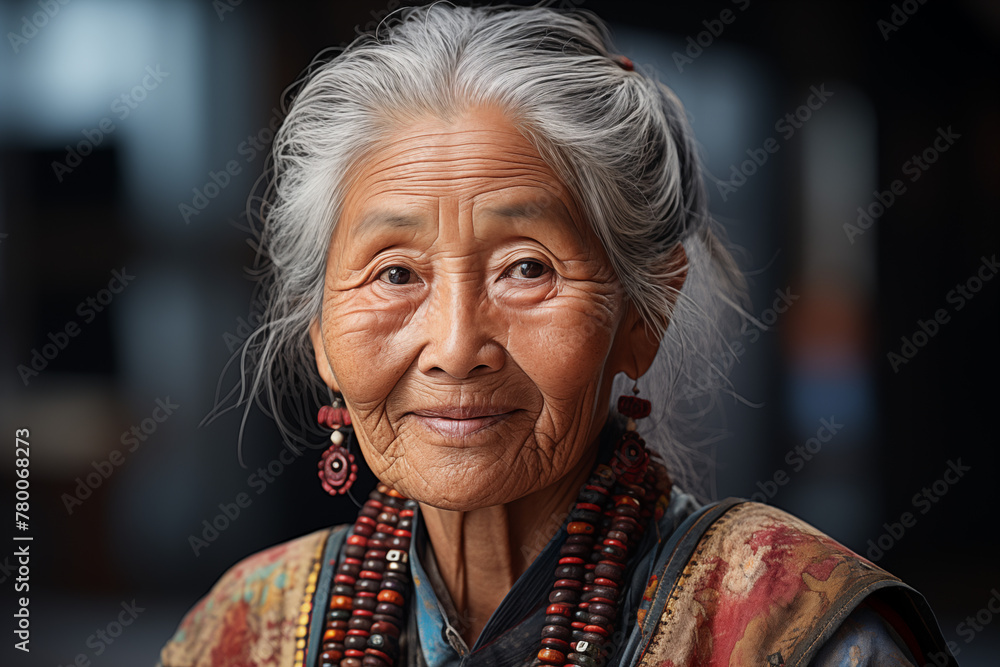 Happy smiling elderly asian women. Asian elderly lady. Elderly Asian ...