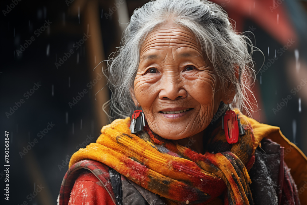 Happy smiling elderly asian women. Asian elderly lady. Elderly Asian ...