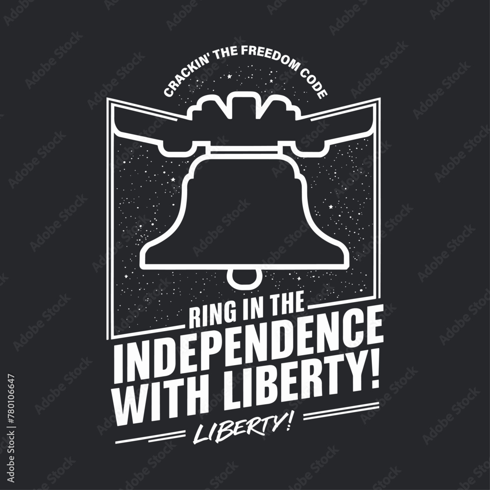 4th of July 2024 illustration, Crackin the freedom code, Ring in the ...