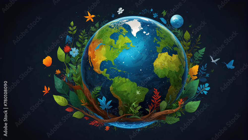 Invest in our planet. Earth day 2023 concept background. Ecology ...