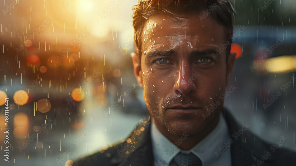 Weatherman reporting the weather, news broadcast ,generative ai Stock ...