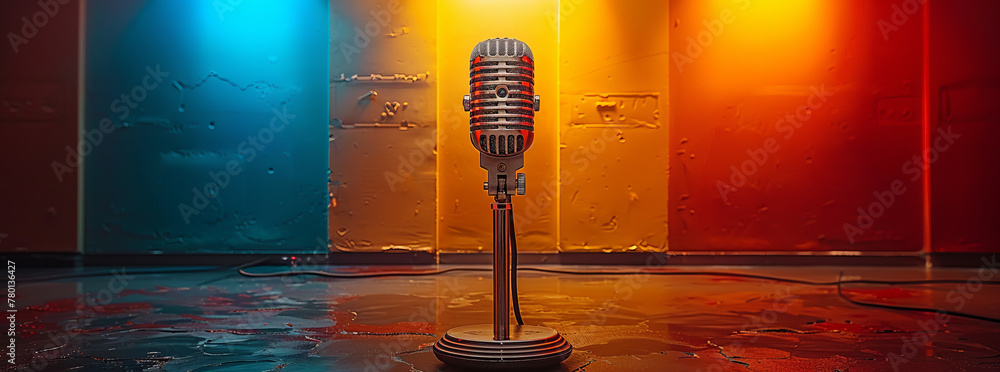 monochromatic color scheme, clean golden colored, simple vocal ...