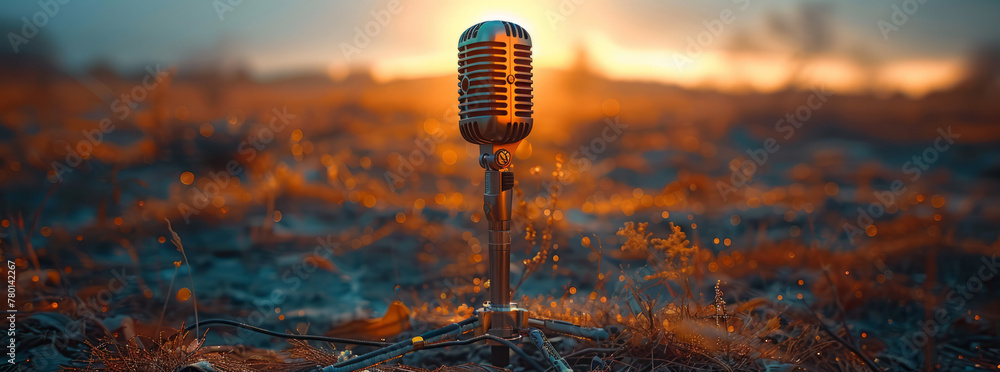 monochromatic color scheme, clean golden colored, simple vocal ...