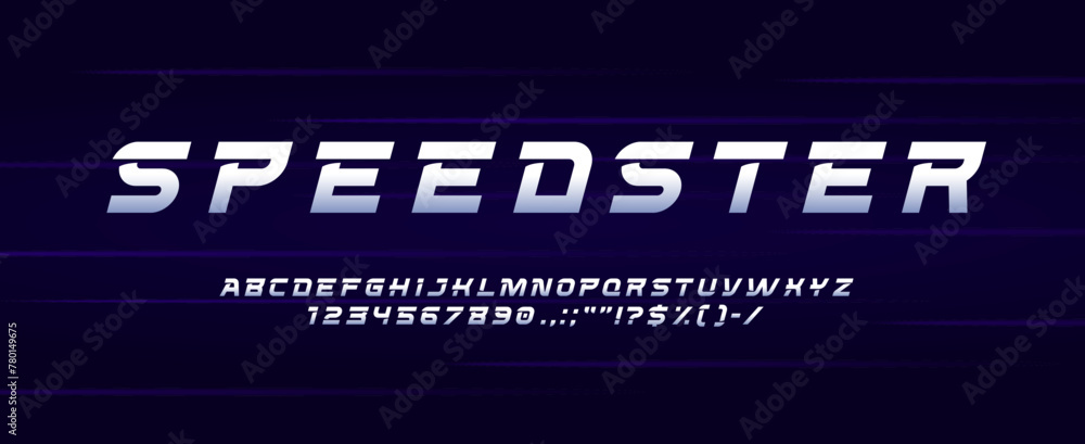 Speed sport font or fast dynamic urban type for modern game typeface ...