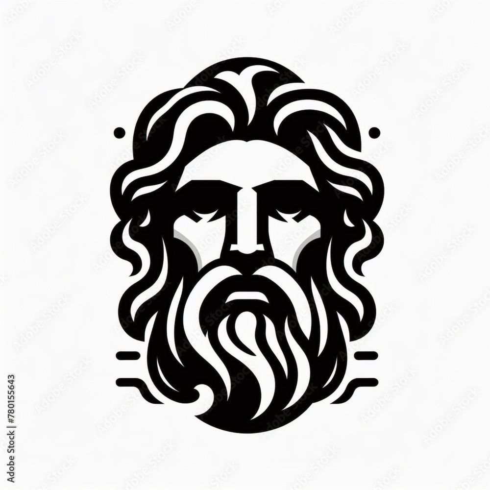 Olympus Muscle Forge Zeus God Gyming Emblem Vector Thunderbolt Fitness ...