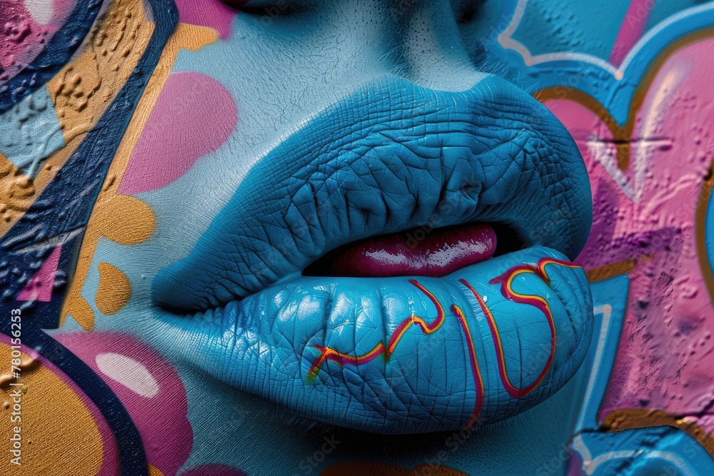 Nostalgic pop art collage: vibrant retro vibes, fusion of bold colors ...