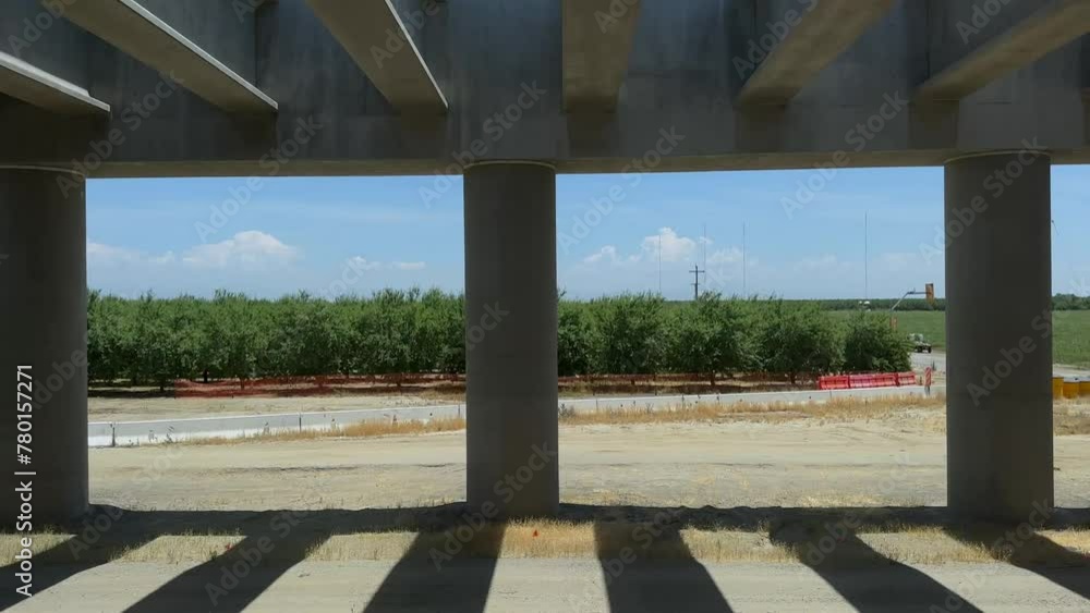 Building a major infrastructure project: view of the underside of a ...
