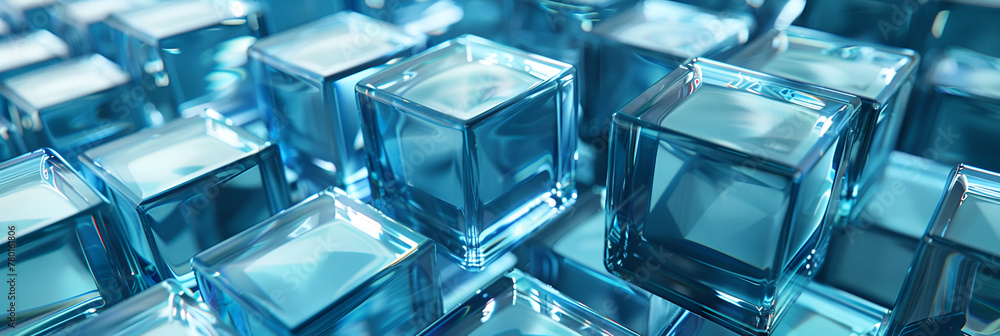 3d ice cubes floating on a dark background ai generated, Cubes of ice ...