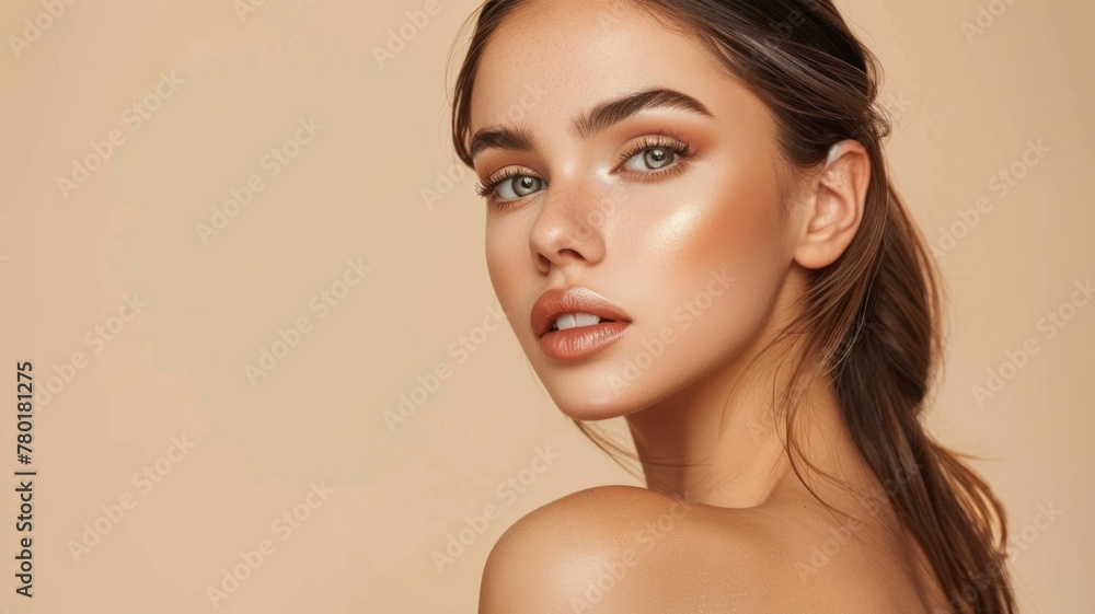 Young woman with captivating stare - This image captures a young woman ...